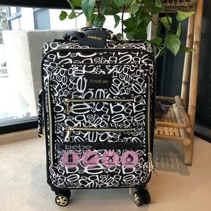 bebe | Bags | Bebe Monogram Carry On Travel Suitcase | Poshmark